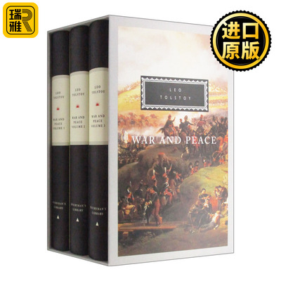 英文原版 War And Peace 战争与和平 托尔斯泰 3册套装精装收藏版 英文版 Leo Tolstoy 进口英语原版书籍