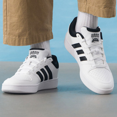 adidas阿迪达斯HOOPS CLASSIC低帮轻便休闲舒适板鞋KI1057