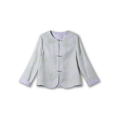 双面双穿四经绞罗铜钱纹对襟外套H26027