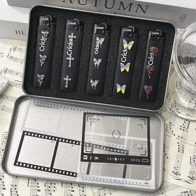 磨砂黑创意新款正品cricket草蜢一次性打火机高颜值防爆男女礼物