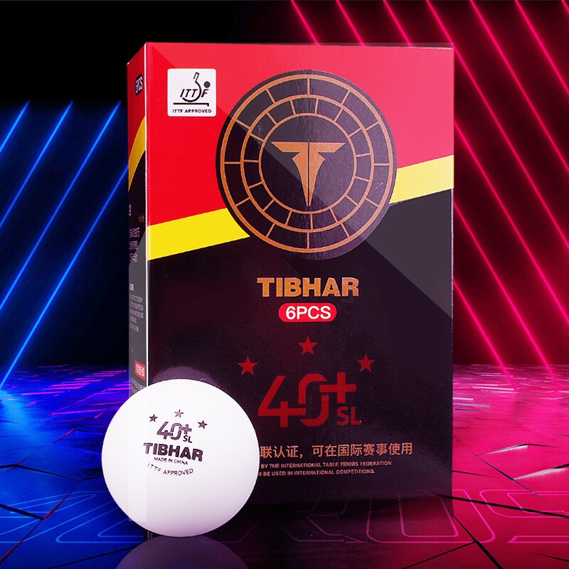 TIBHAR挺拔三星球新材料40+无缝比赛乒乓球3星球球塑料球训练