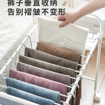 落地移动裤架新款裤子收纳衣柜