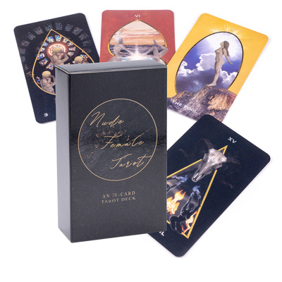铅笔画风全裸女性塔罗牌 nude female tarot 韦特系卡罗牌