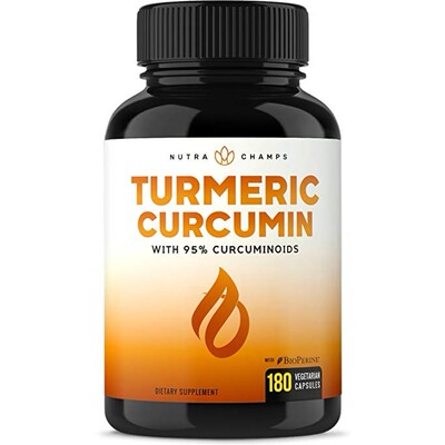 Turmeric Curcumin BioPerine 1500mg 180 Capsules