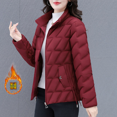 明星同款女士羽绒棉服季新款妈妈装洋气减龄加厚保暖短款棉衣