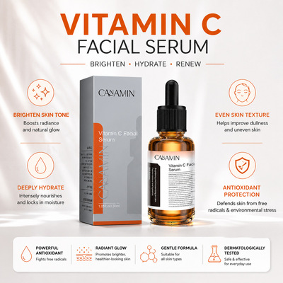 跨境 Vitamin C Facial Serum 面部补水保湿维生素C精华液亚马逊
