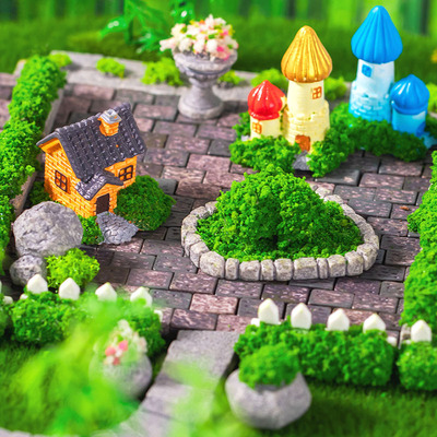 树脂摆件卡通手工微景观静物房子