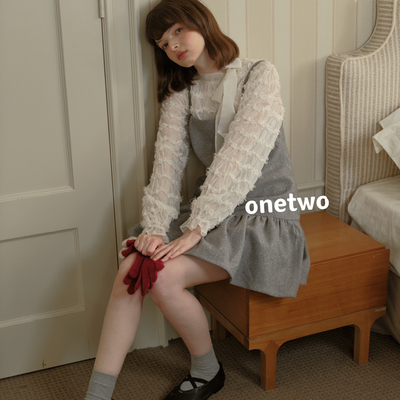 QS ONETWO-质感重工轻肤不扎韩系氛围感小衫(尺寸仅供参考)09387