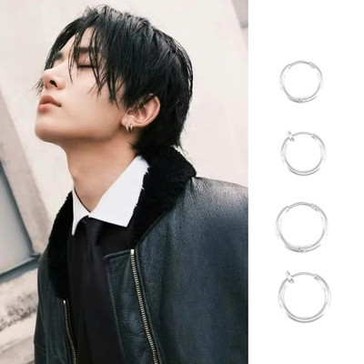 李羲承同款圆圈耳环钉夹