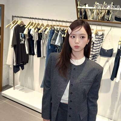 韩国小众天鹅绒字母水钻发夹