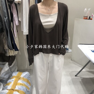一件包邮 小夕韩国东大门代购 FRE26夏女装新品气质纯色休闲 T恤