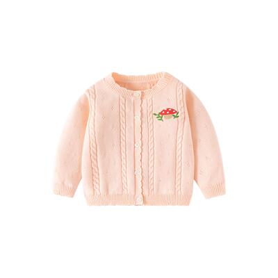 花边领口开衫毛衣针织童装