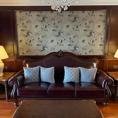 大丽花卧室背景墙墙纸壁纸