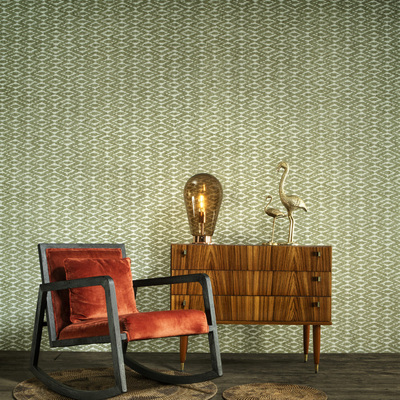 比利时进口几何风客厅墙纸
