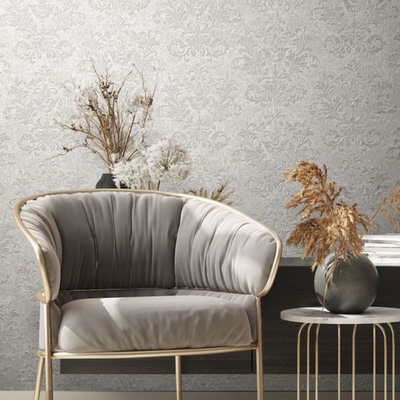 欧式复古立体花纹大马士革壁纸