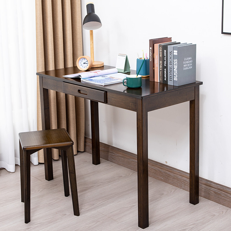 书桌家用学习桌卧室写字桌实木办公简约现代电脑桌台式中式小桌子_虎窝淘