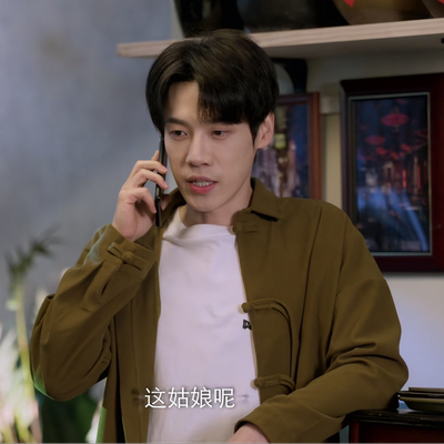 大厨小婿乔智昌隆同款灯芯绒改良国风新中式春秋汉服盘扣长袖衬衫