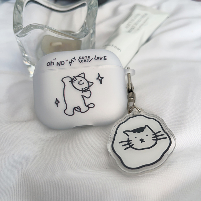 猫咪爱，小众ins风airpodspro3代保护套一三四五适用苹果耳机壳1/2/3/4/5无线蓝牙新款创意外壳磨砂半透明