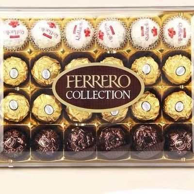 费列罗三色24粒金莎朱古力礼盒24粒装杂锦三种口味269g