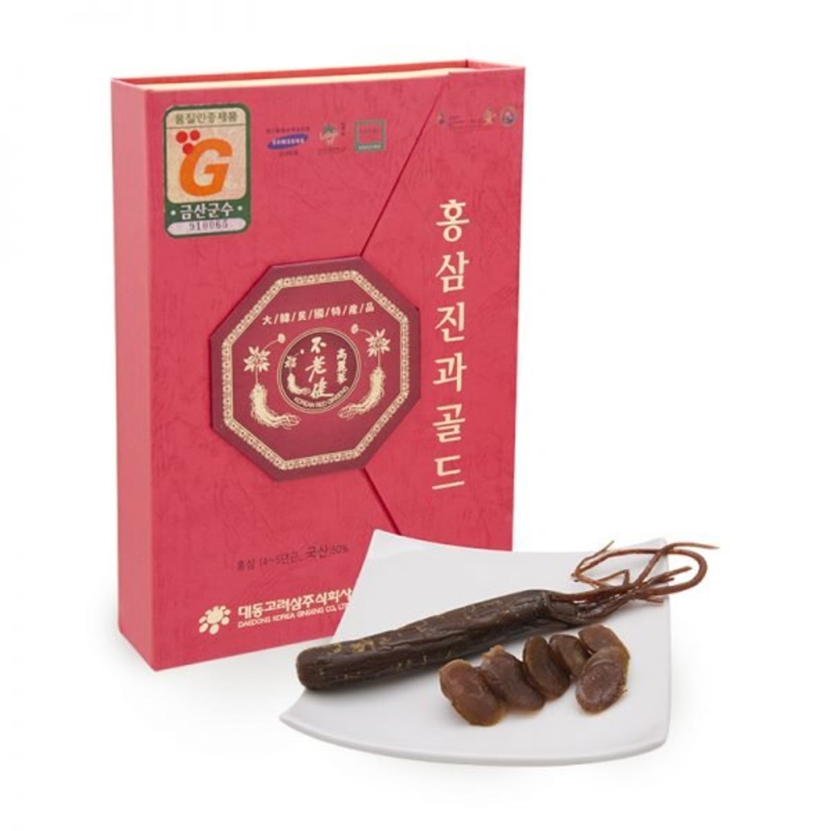 不老健BULOGEON高丽参蜜饯天果红色礼盒450g冲水泡茶养生送礼进口