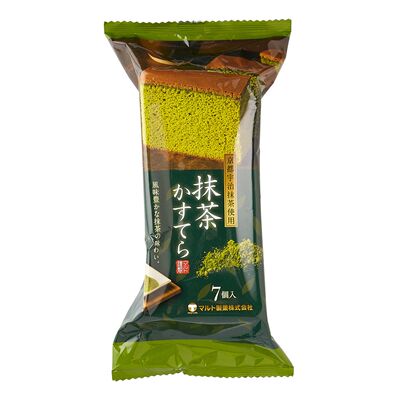 进口Maruto 日本抹茶蛋糕绿茶蛋糕7个装风味糕点零食绿色包装高端
