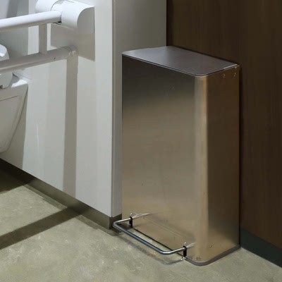YAMAZAKI山崎翻盖不锈钢垃圾桶