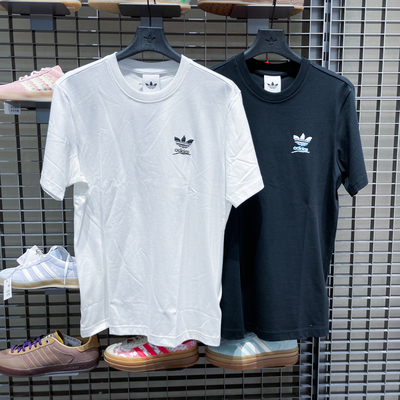 阿迪达斯三叶草男子纯棉复古T恤