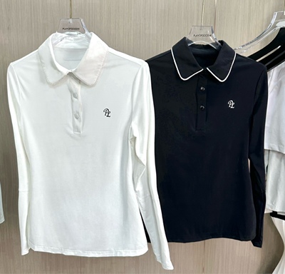 高尔夫服装女秋款韩版高尔夫长袖女修身显瘦弹力高尔夫上衣女golf