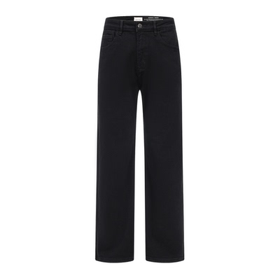 春夏黑色长裤子舒适仿褪色弹力