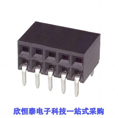 6-535512-4连接器 《 CONN RCPT 10POS 0.1 GOLD PCB R/A    》