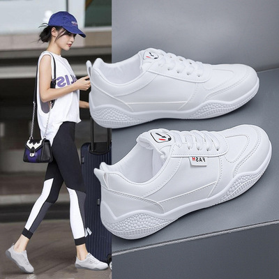 小白鞋女206春季新款百搭透气老爹鞋子女轻便休闲运动跑步鞋B682