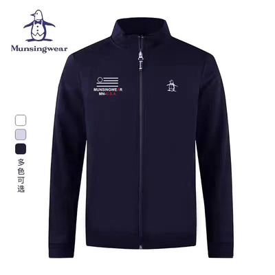 MUNSINGWEAR/万星威高尔夫2024新款服装男秋季新休闲保暖针织外套