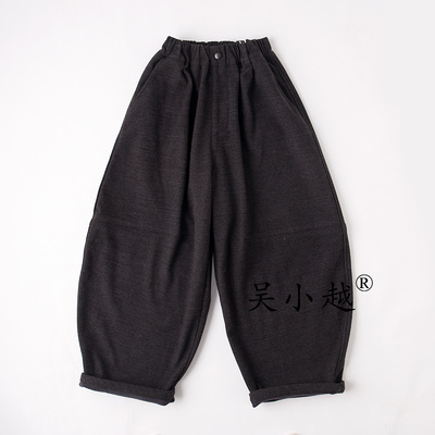 吴小越W1757男童加绒老爹裤冬款儿童长裤男孩中大童休闲运动裤
