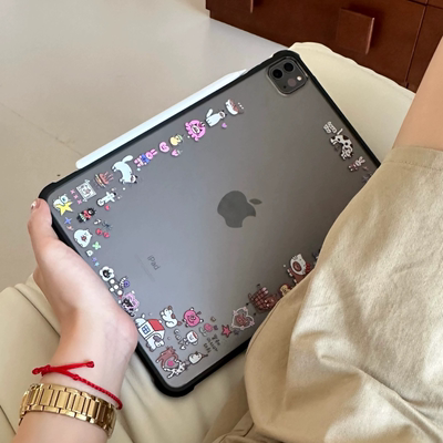 【特价清仓】Shesell「一堆猫」ipad磨砂亚克力保护壳pro防摔防弯曲airmini6苹果单壳硬壳轻便air6新款11寸