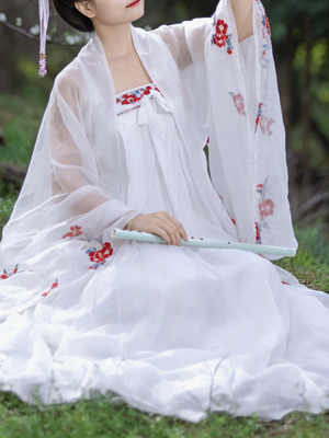 10.15十二花神系列【山茶】花神汉服重工刺绣大袖衫齐胸唐制汉服