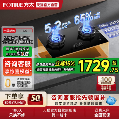 方太TE22燃气灶煤气灶天然气液化气空气舱家用双灶台官方01