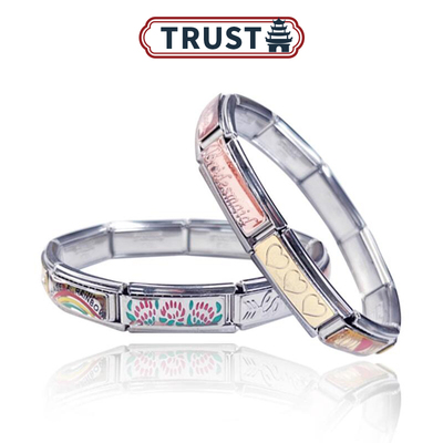 Trusta小红书同款意大利风模块手链DIY拼接钢带链闺蜜生日礼物