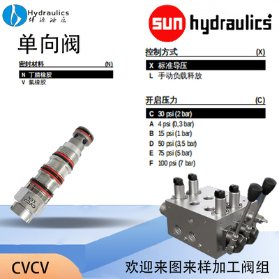 sunhydraulics原装正品CVCV-XCN CVEV-XCN CVGVXCN CVIV-XCN