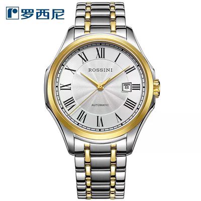 原厂ROSSINI罗西尼勋章系列8713T01B自动机械情侣表全国联保