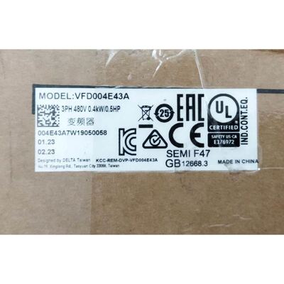 VFD004E43A原装台达变频器