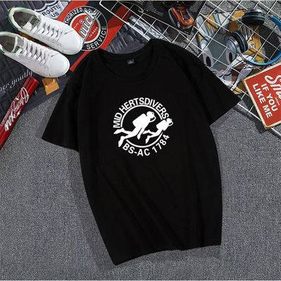 Mid Herts Divers Logo 潜水运动爱好者时尚2022年新款纯棉圆