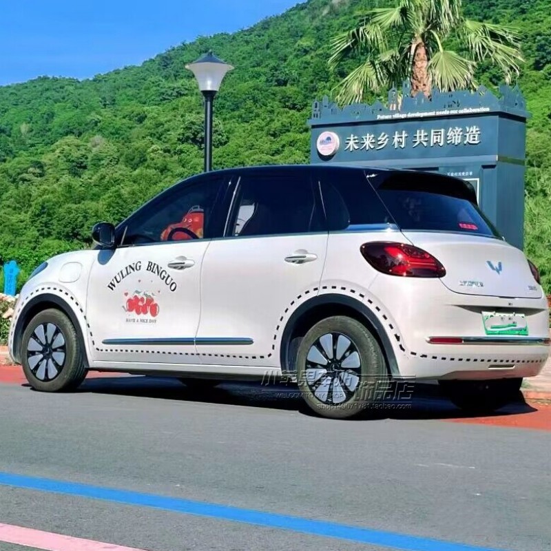 五菱缤果车身贴纸创意个性虚线车外改装拉花腰线前后小红书装饰贴