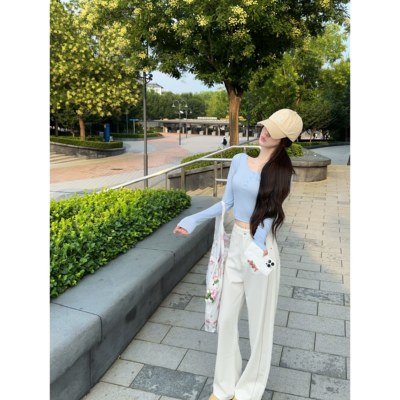 JAMAIS VU【松弛新贵】私服白 垂感王者 慵懒好裤型 高腰休闲裤秋