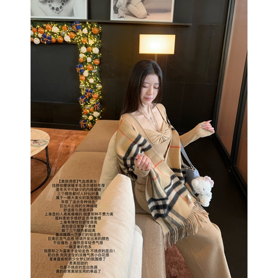 JAMAIS VU【美丽诱惑】气血感美女 挂脖收腰保暖羊毛连衣裙秋冬厚