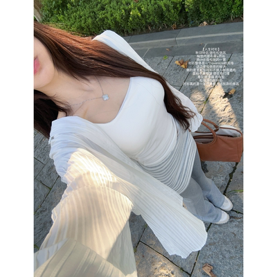 JAMAIS VU【人生衬衫】秋日伴侣 随性松弛风 胸垫内搭吊带+开衫女