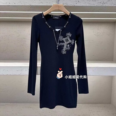 小姐姐Ed hardy潮牌专柜正品2025冬款女士连衣裙E1RDW327-2980