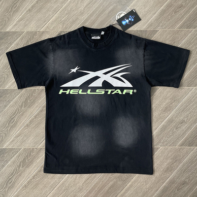 HELLSTAR STUDIOS INS同款大logo 纯棉洗水 短袖 T恤