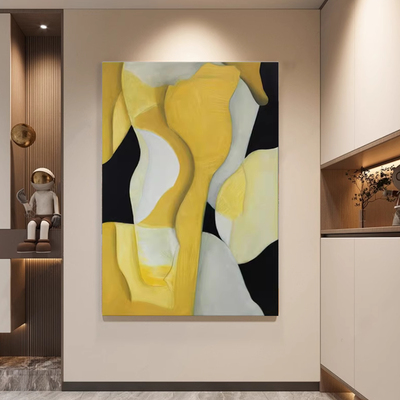 MHD纯手绘油画《山河远行》抽象肌理感设计师推荐客厅玄关装饰画