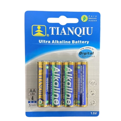 TIANQIU天球5号干电池AA碱性LR6一次性1.5V适用于小便斗脉冲马桶