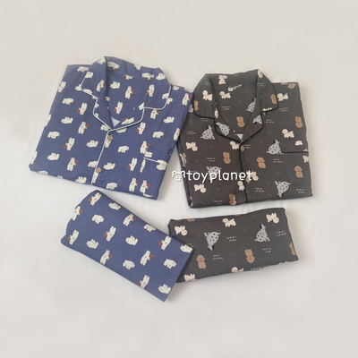 100%全棉磨毛春秋冬家居服两件套